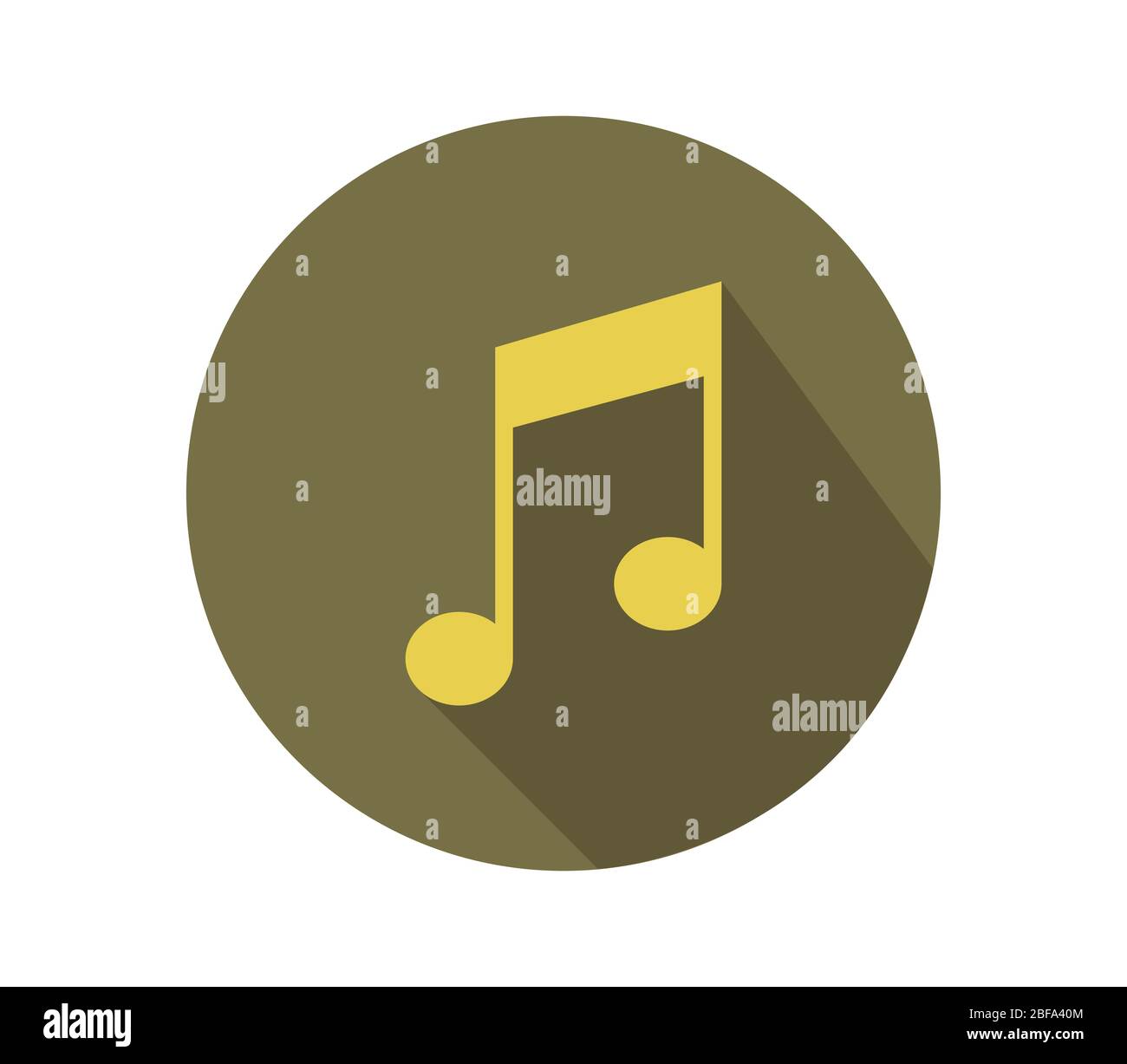 musical note icon illustrated in vector on white background Stock ...