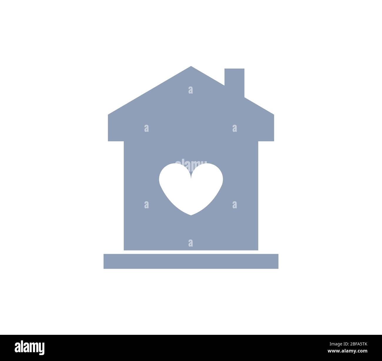 house heart icon illustrated in vector on white background Stock Vector ...