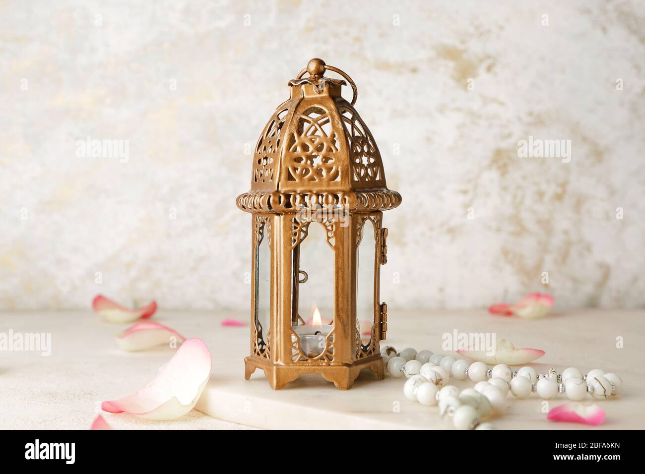 Muslim lamp on white background Stock Photo - Alamy