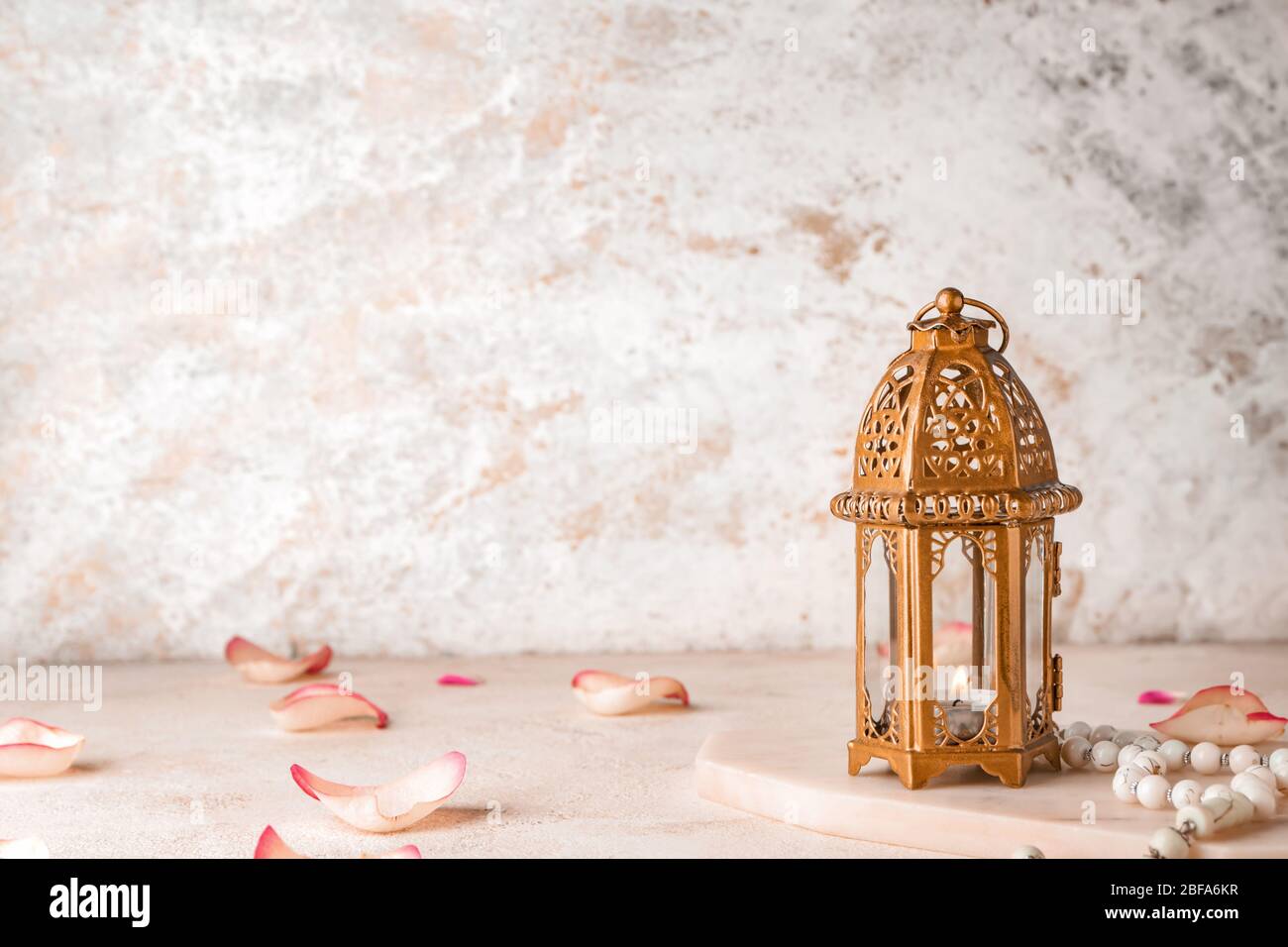 Muslim lamp on white background Stock Photo - Alamy