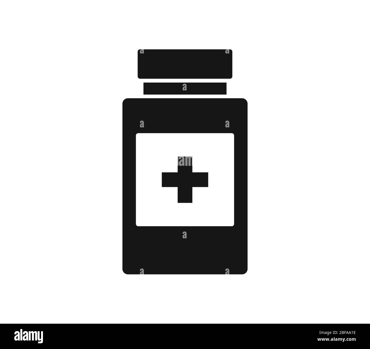 medical bottle icon illustrated in vector on white background Stock ...