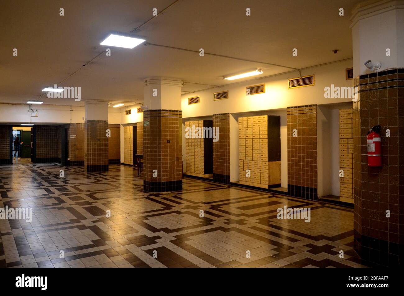 An empty safety deposit boxes room inside a bank Stock Photo - Alamy