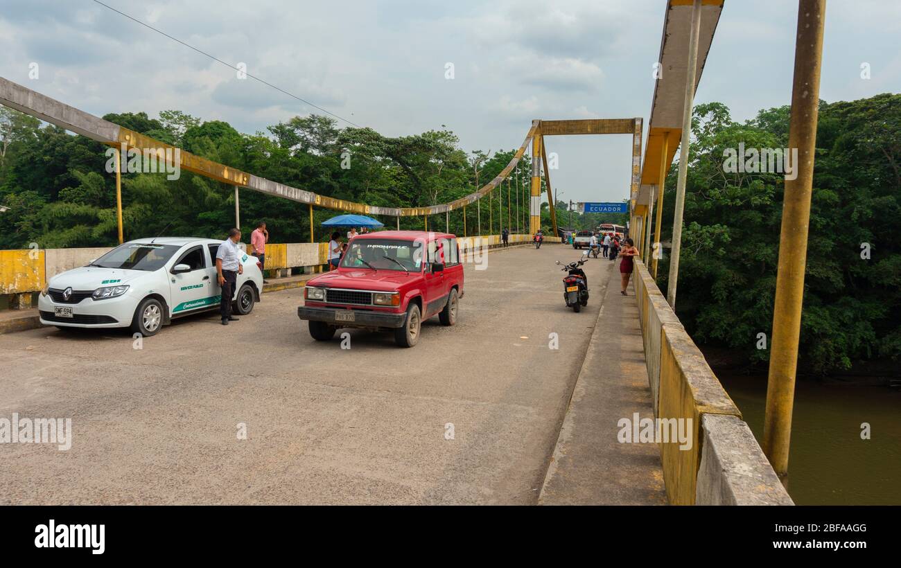 La Hormiga, Putumayo / Colombia - March 8 2020: People and cars ...
