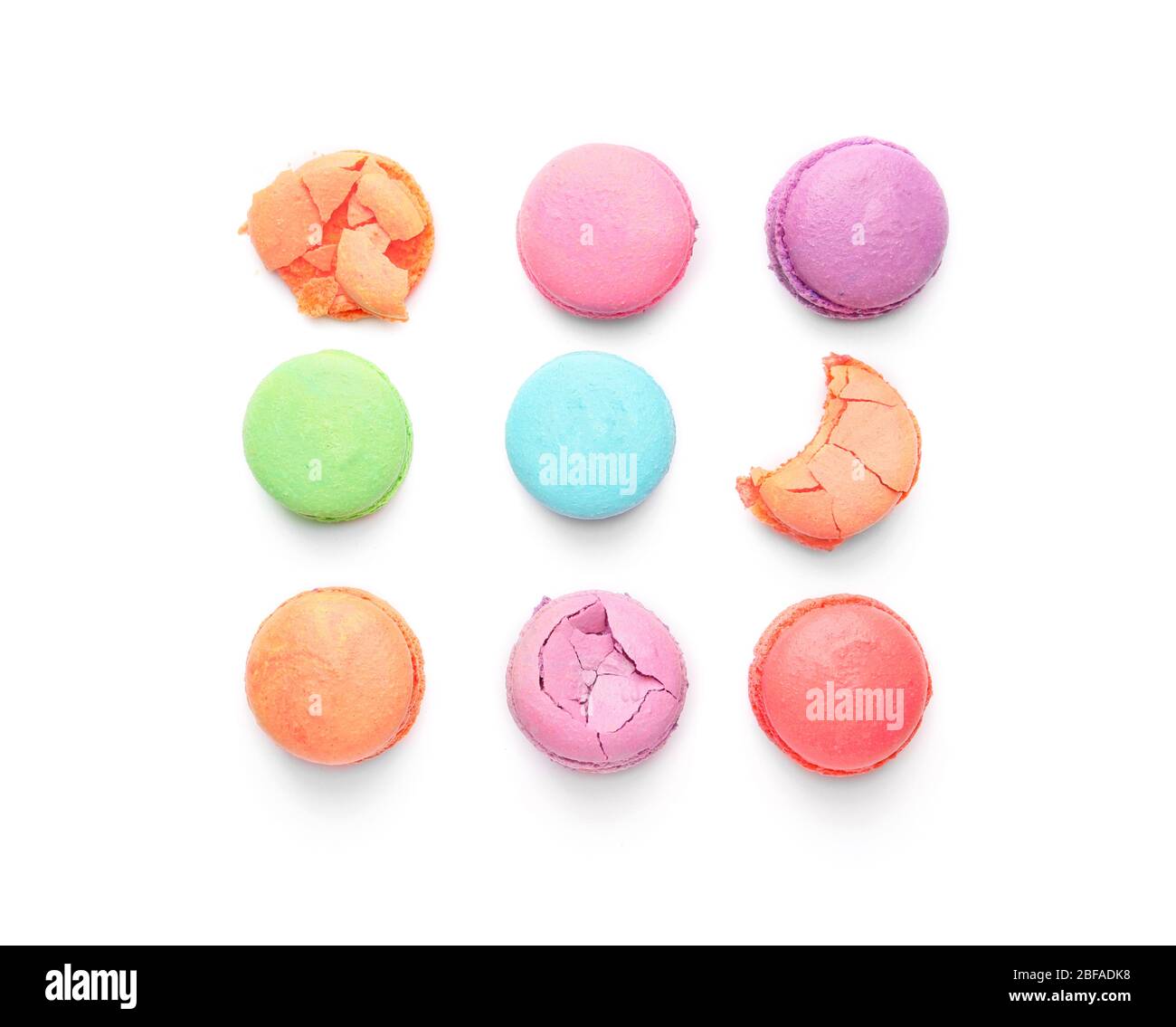 Flat lay macarons on Cut Out Stock Images & Pictures - Alamy