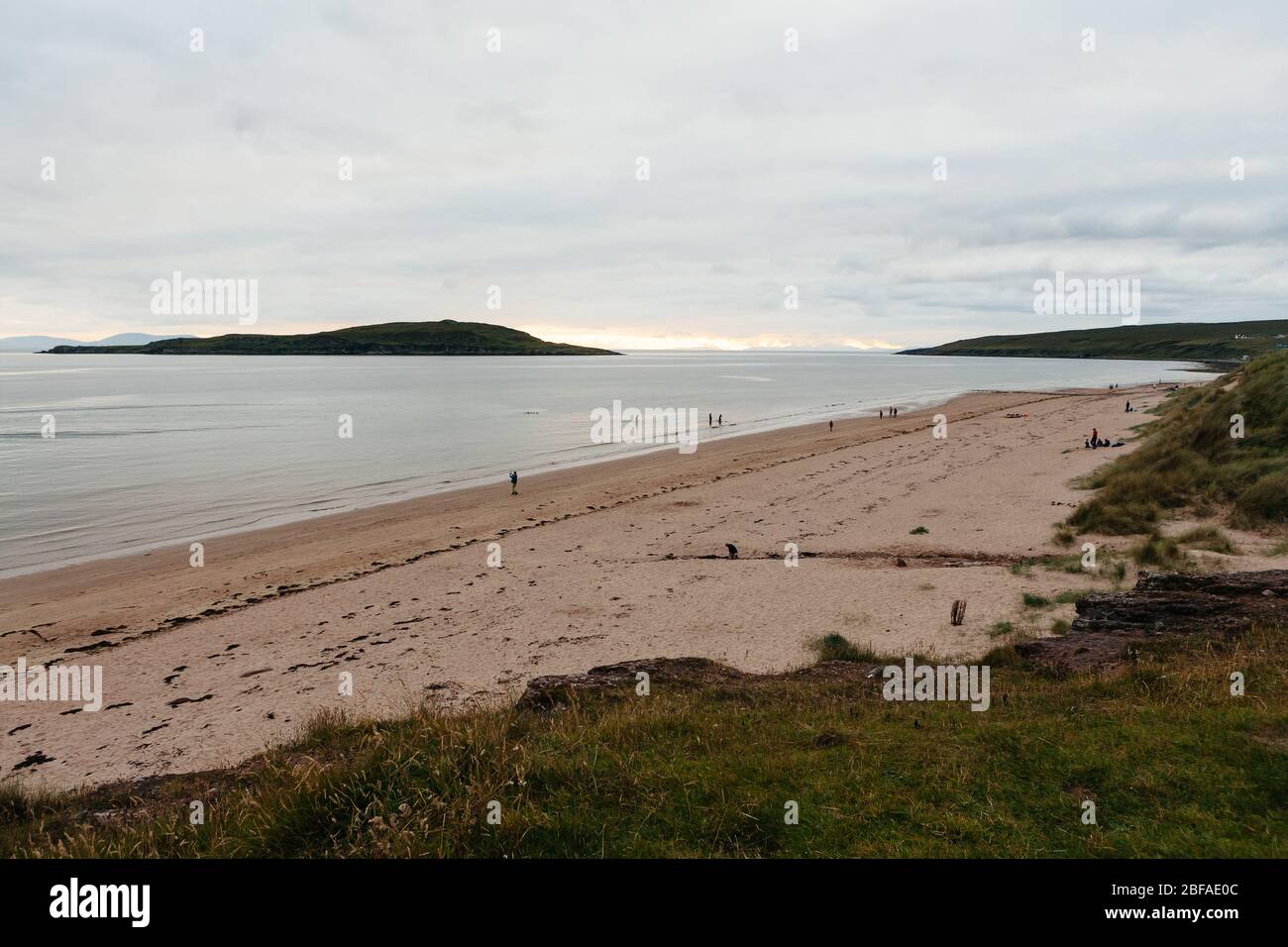 View along Big Sand beach with Long Island in the distance and the ...