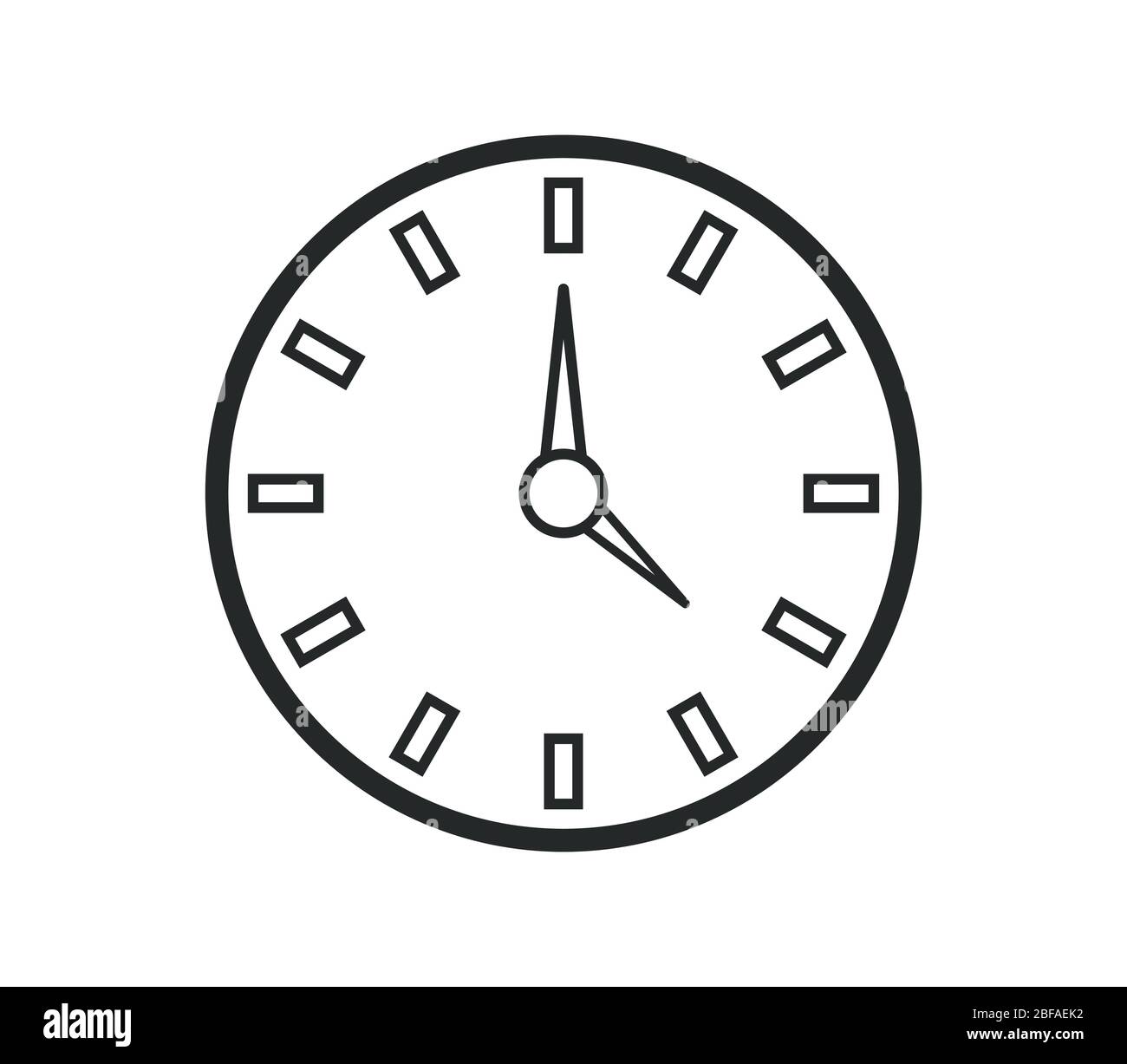 clock icon illustrated in vector on white background Stock Vector Image ...