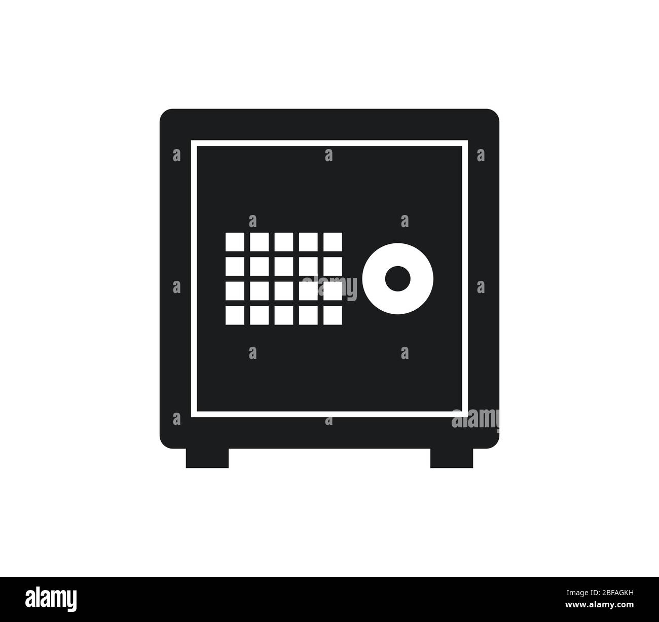 safe icon illustrated in vector on white background Stock Vector Image ...