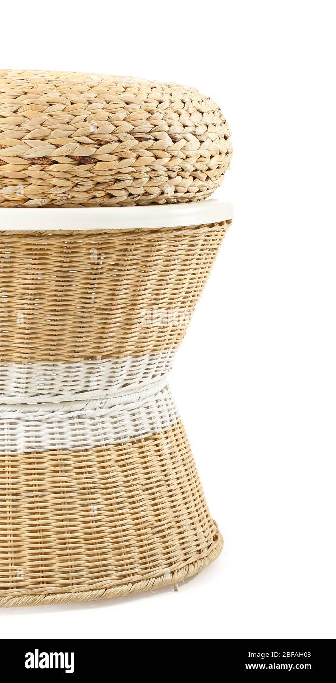 Rattan furniture on white background Stock Photo - Alamy