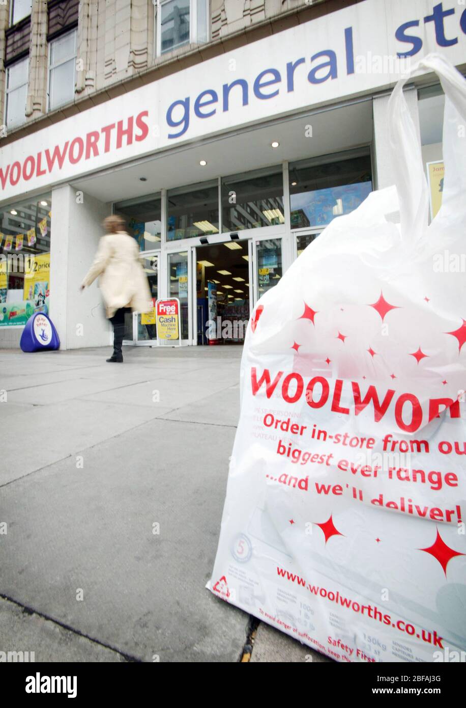 Exterior of a Woolworth store. The company went into administration in ...