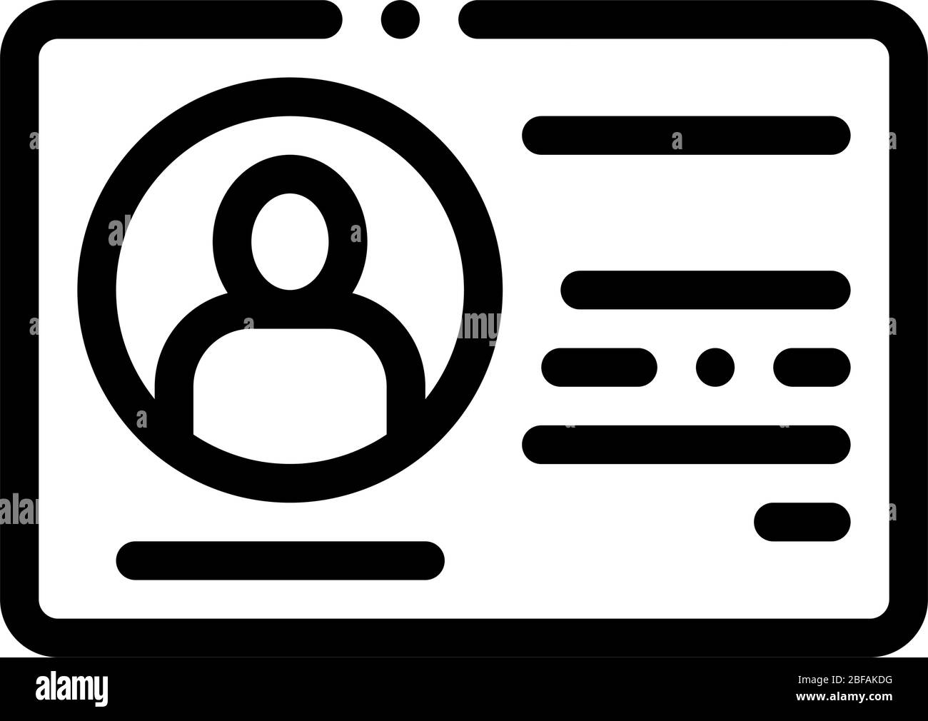 driving license icon vector outline illustration Stock Vector Image ...