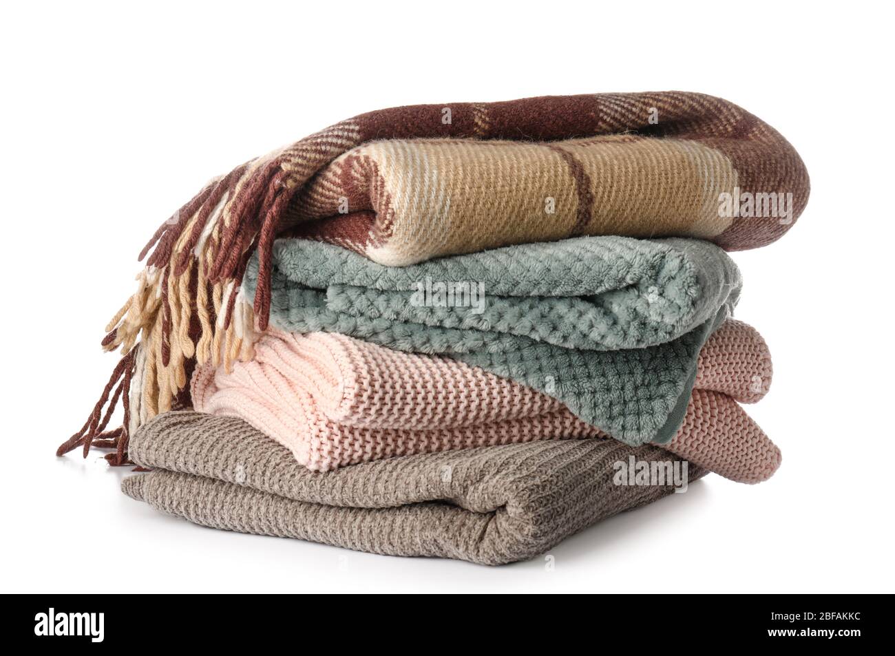 New soft folded blankets hi-res stock photography and images - Alamy