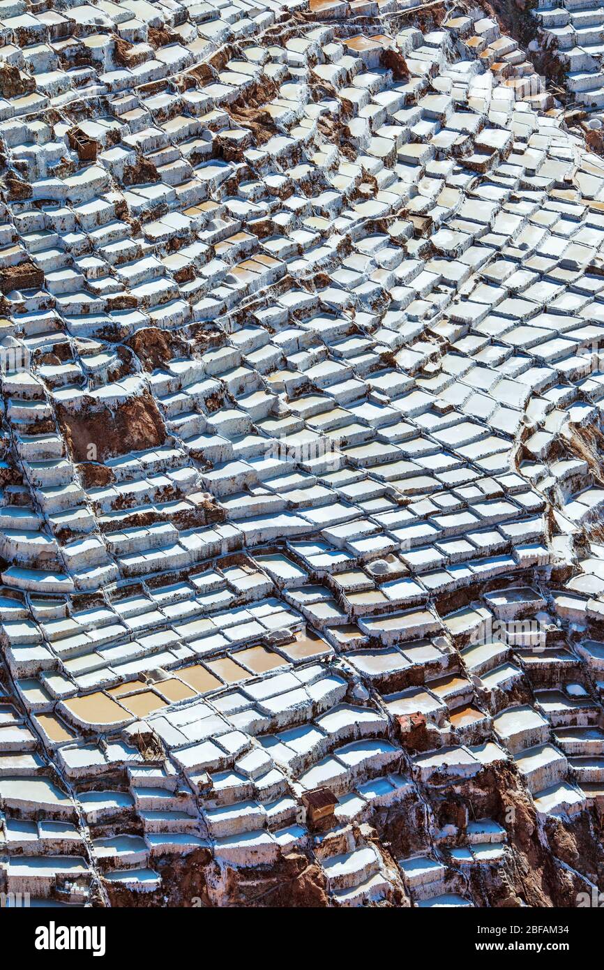 Salt Mines in Maras, Salineras, Sacred Valley, Peru Stock Photo - Alamy