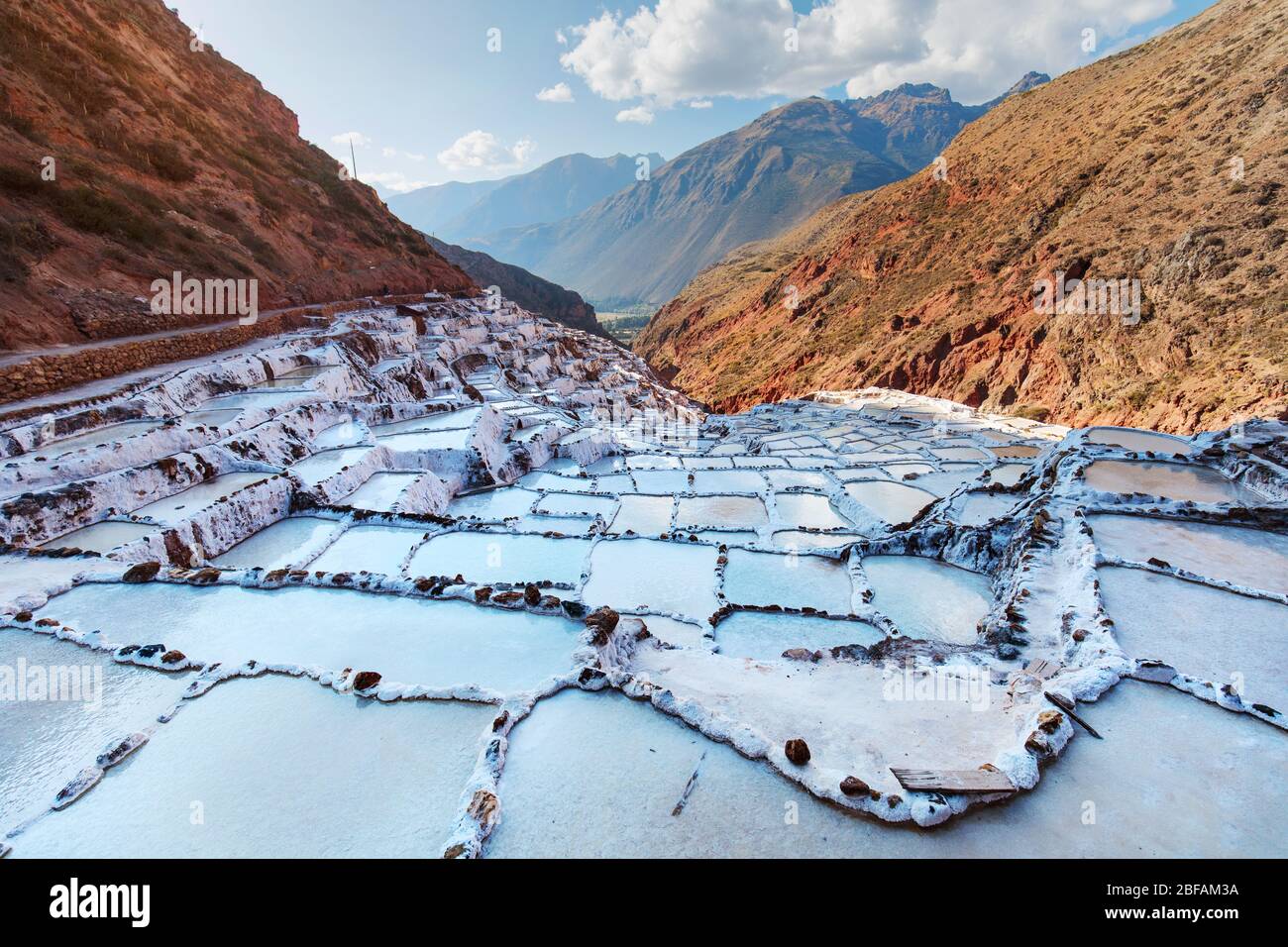 Salt Mines in Maras, Salineras, Sacred Valley, Peru Stock Photo - Alamy