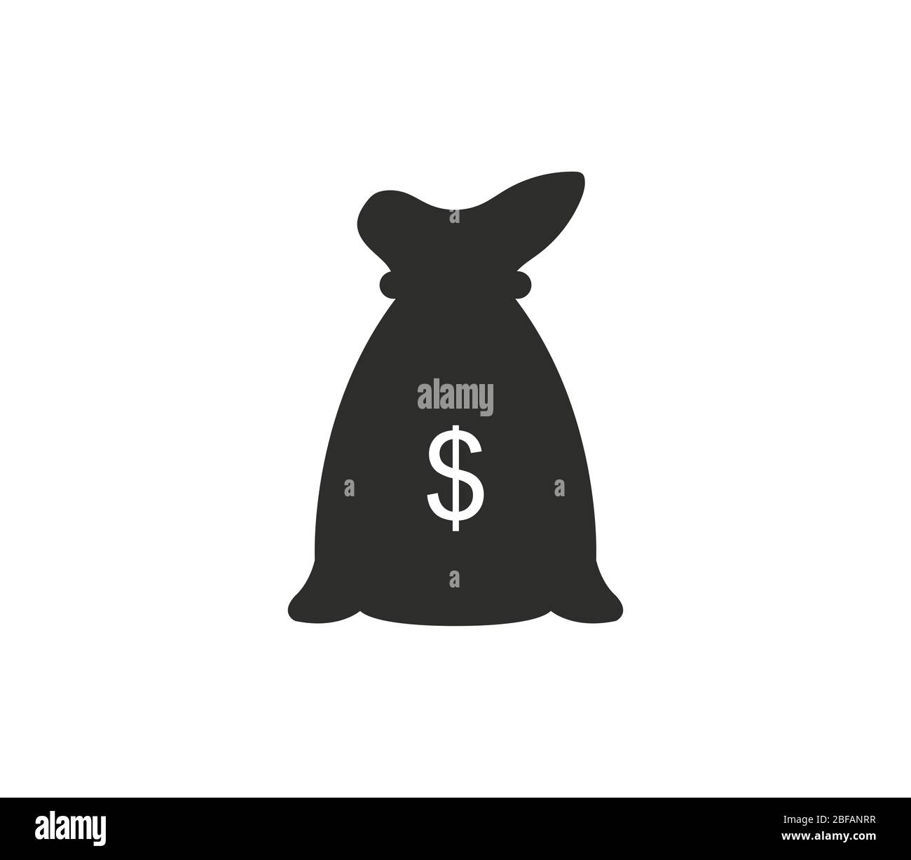 money bag icon illustrated in vector on white background Stock Vector ...