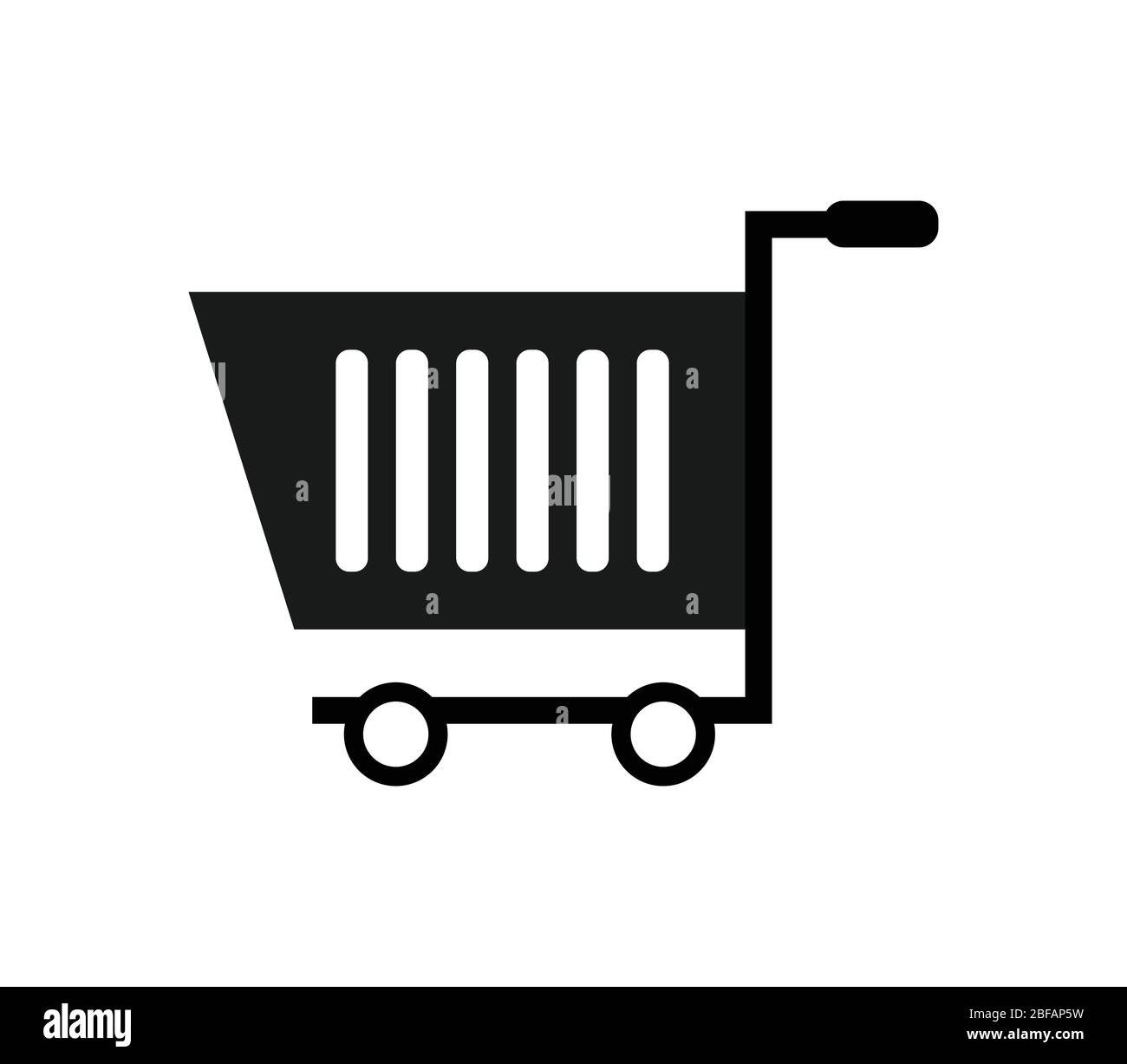 shopping cart icon illustrated in vector on white background Stock ...