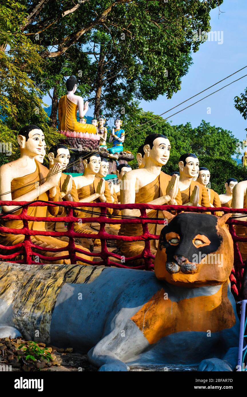 Buddhist sculpture park near Chantaburi in Thailand Stock Photo - Alamy