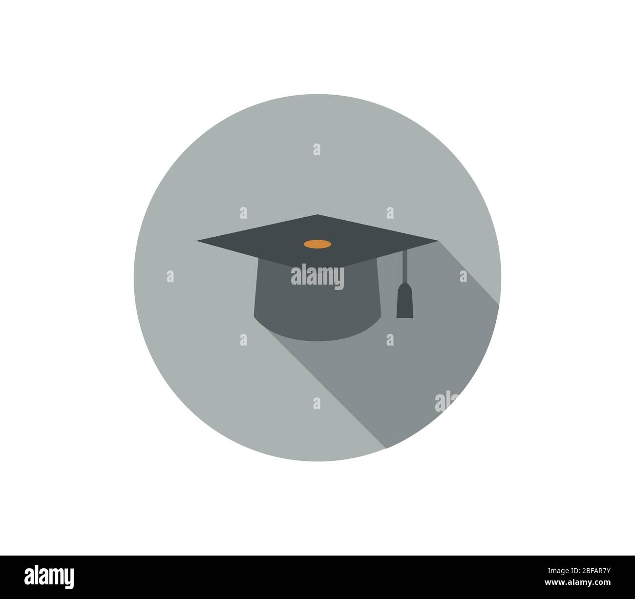 graduation hat icon illustrated in vector on white background Stock ...