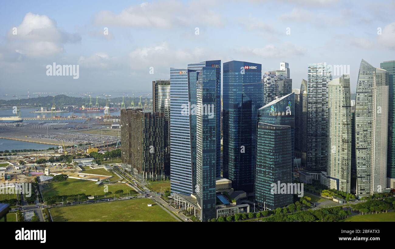 Singapore, circa march 2020: Skyline of Singapore City Stock Photo - Alamy