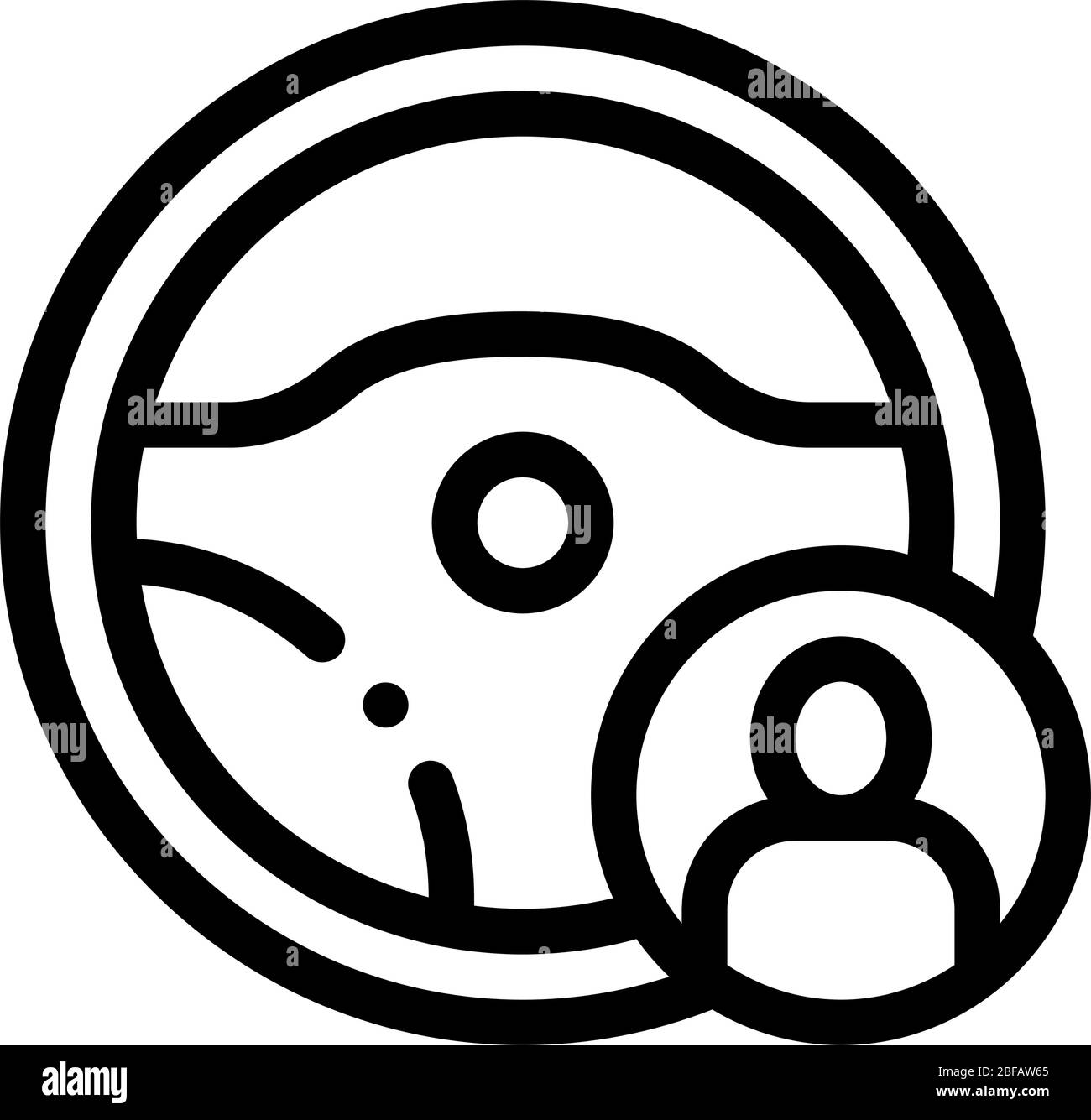 personal driver icon vector outline illustration Stock Vector Image ...