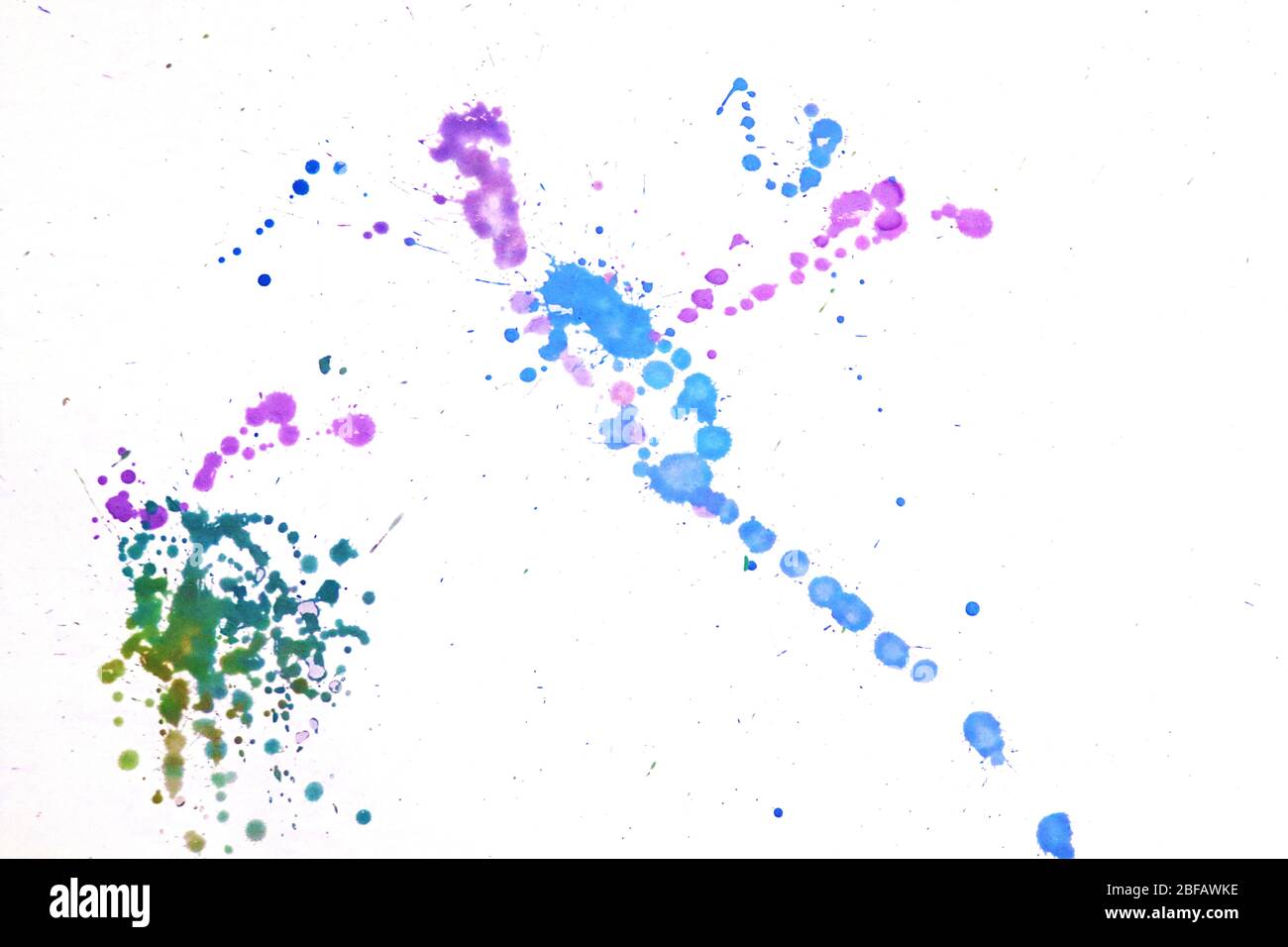 watercolor splashed isolated on white background Stock Photo - Alamy