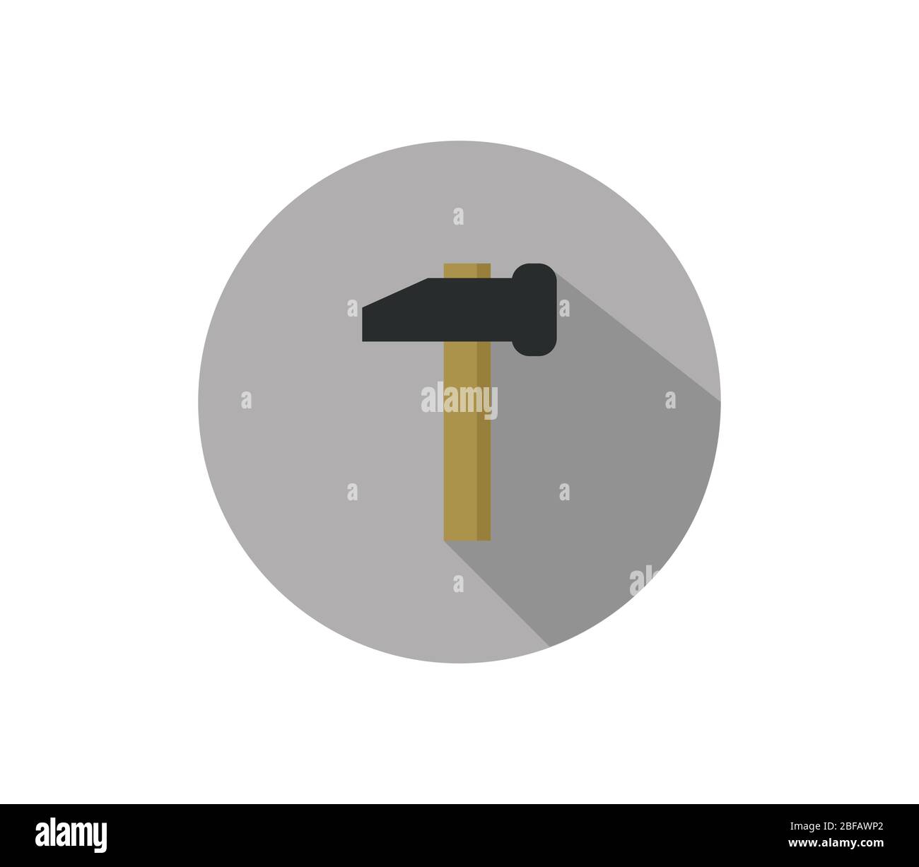hammer icon illustrated in vector on white background Stock Vector ...