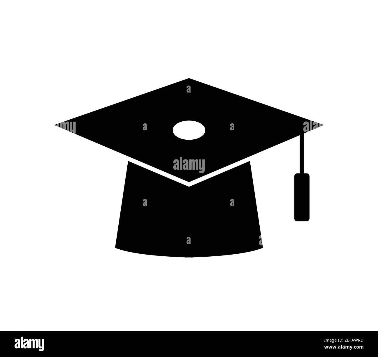 graduation hat icon illustrated in vector on white background Stock ...