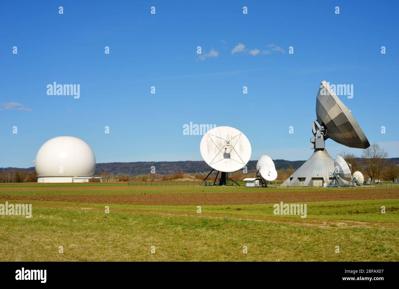 Raisting Germany telecommunication technology Stock Photo - Alamy