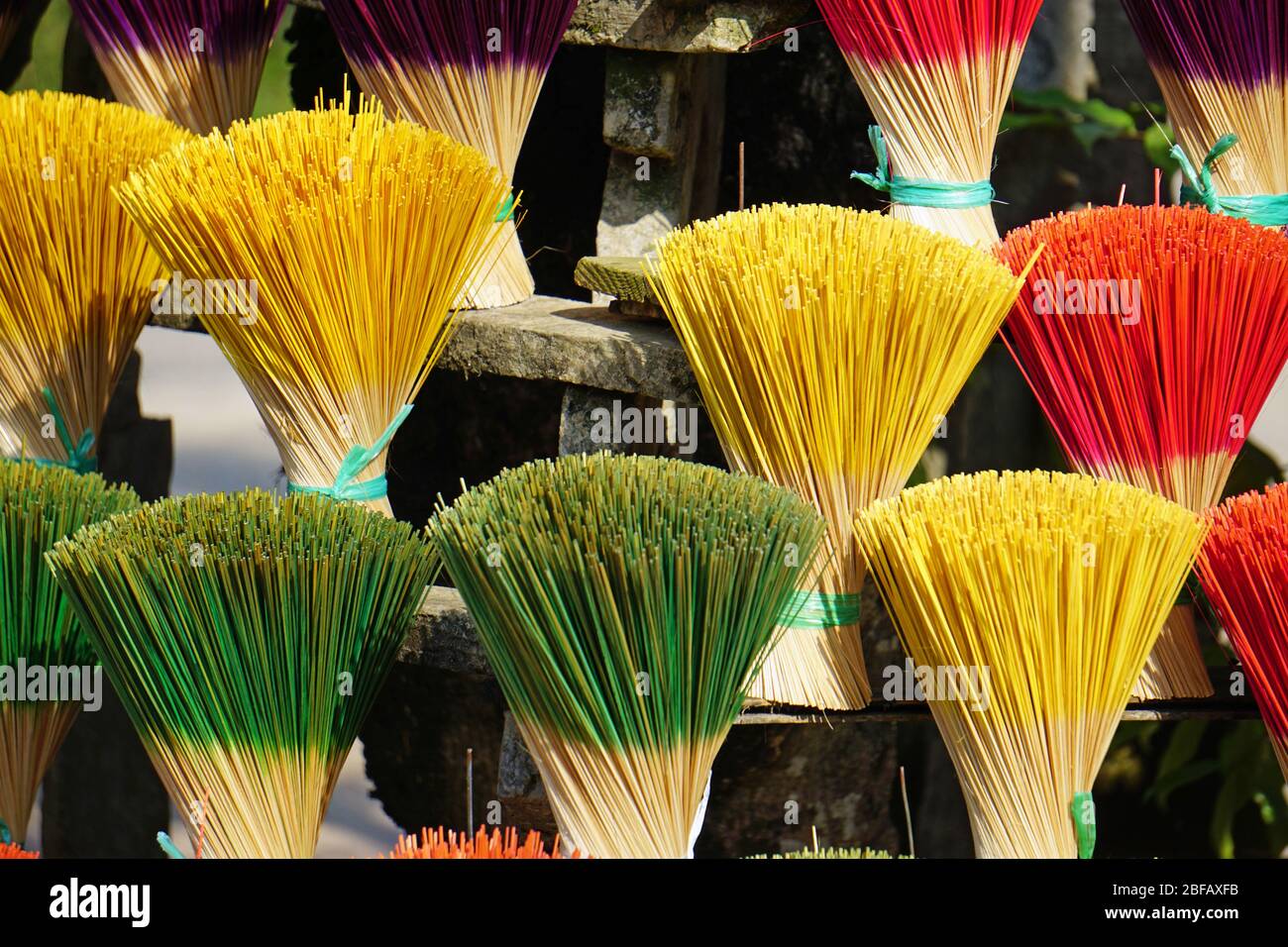 factory producing colorful incense sticks in vietnam Stock Photo - Alamy