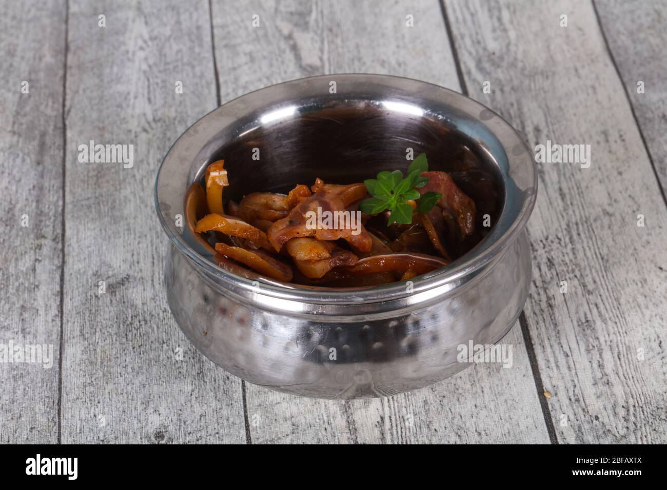 Pork ear snack in the bowl Stock Photo - Alamy