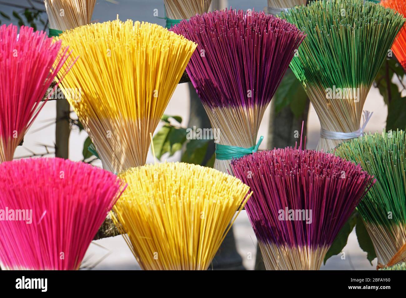 factory producing colorful incense sticks in vietnam Stock Photo - Alamy