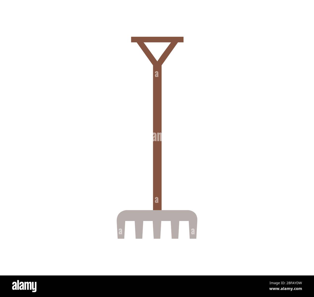 rake icon illustrated in vector on white background Stock Vector Image ...