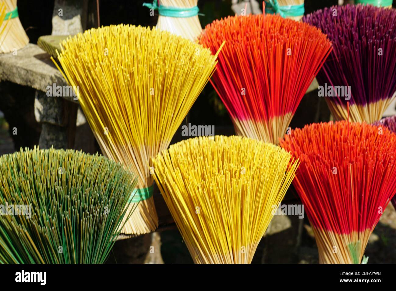 factory producing colorful incense sticks in vietnam Stock Photo - Alamy