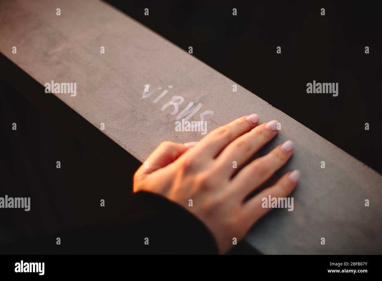 Hand holding railing hi-res stock photography and images - Alamy