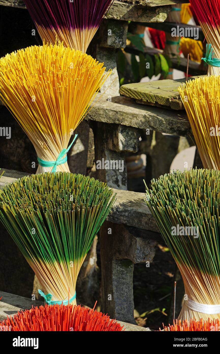 factory producing colorful incense sticks in vietnam Stock Photo - Alamy