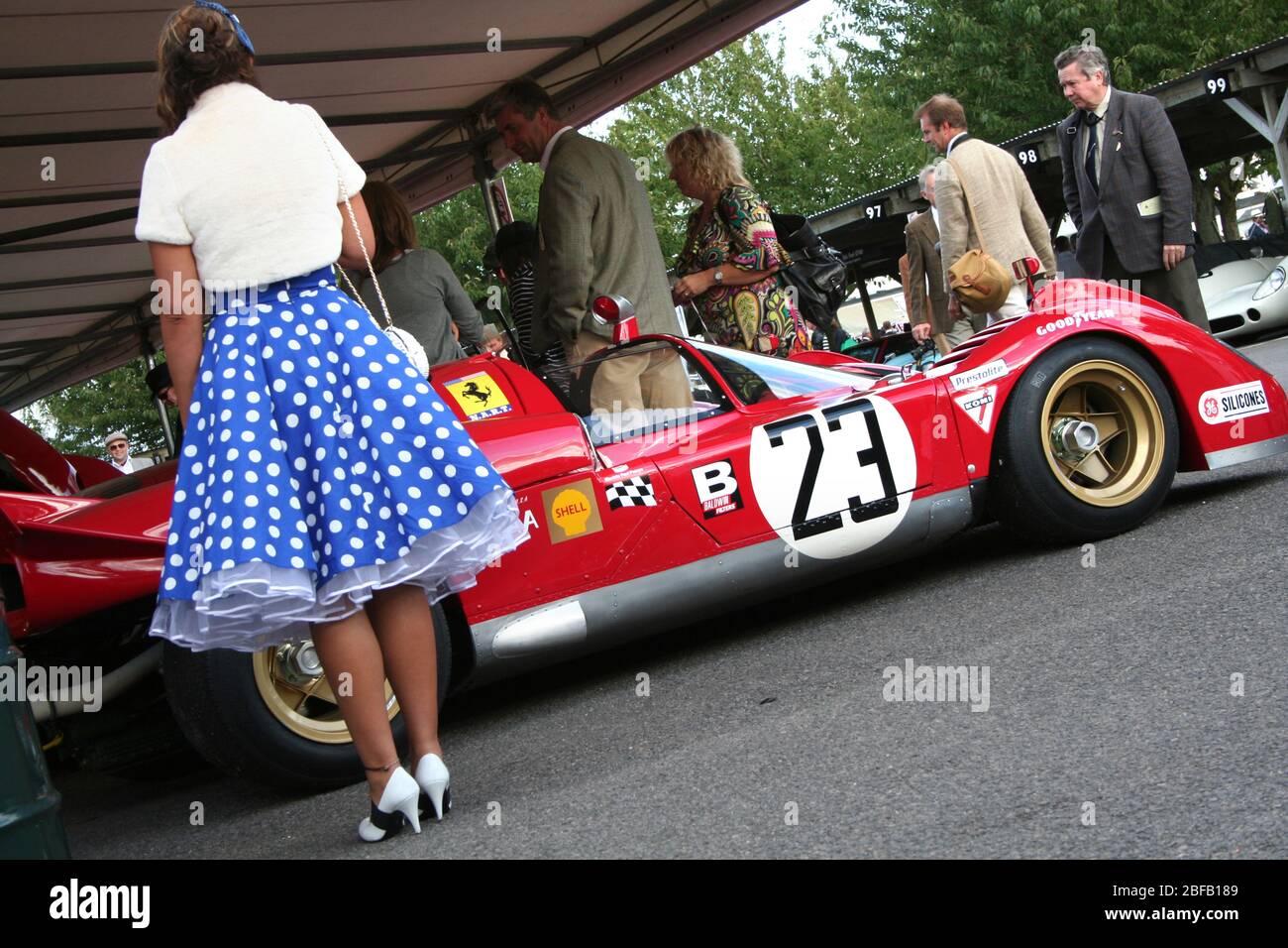 Paddock atmosphere at 2010 GOODWOOD Revival Stock Photo - Alamy