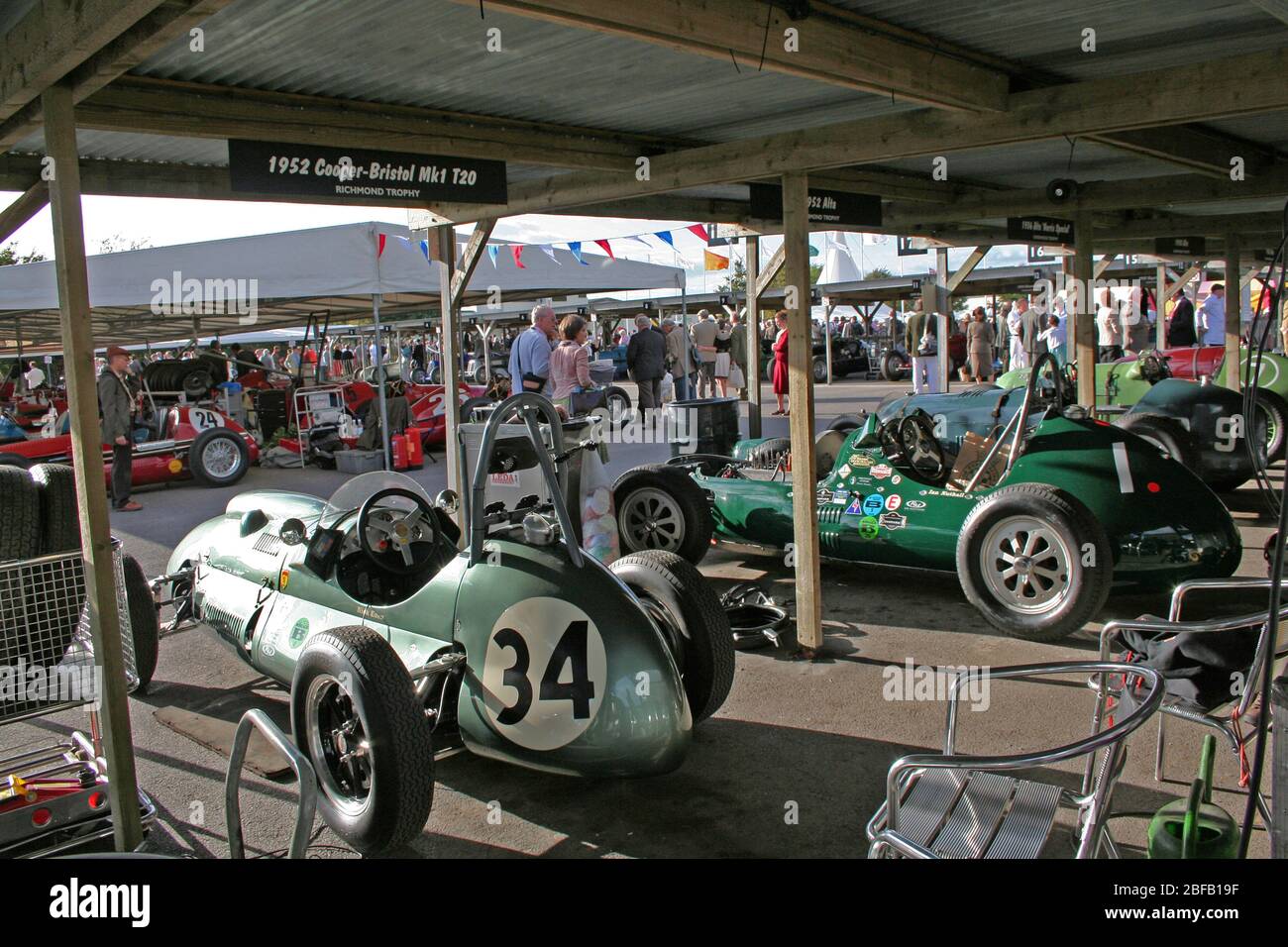Paddock atmosphere at 2010 GOODWOOD Revival Stock Photo - Alamy