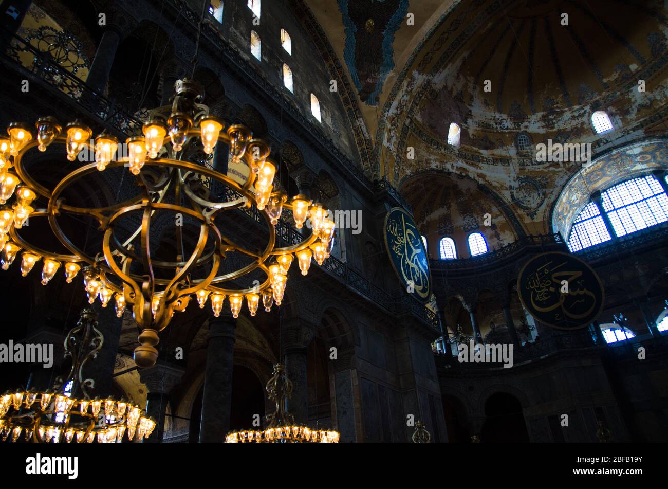 Istanbul, Turkey - November 25, 2017: Interior of ancient basilica ...