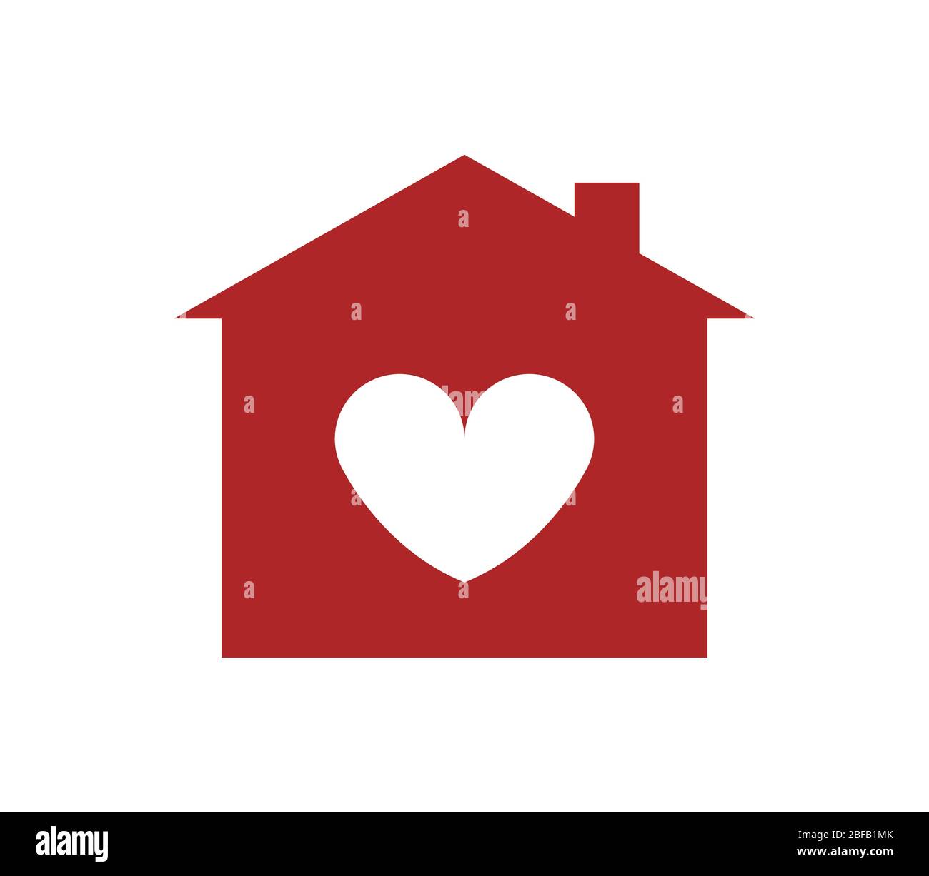 house heart icon illustrated in vector on white background Stock Vector ...
