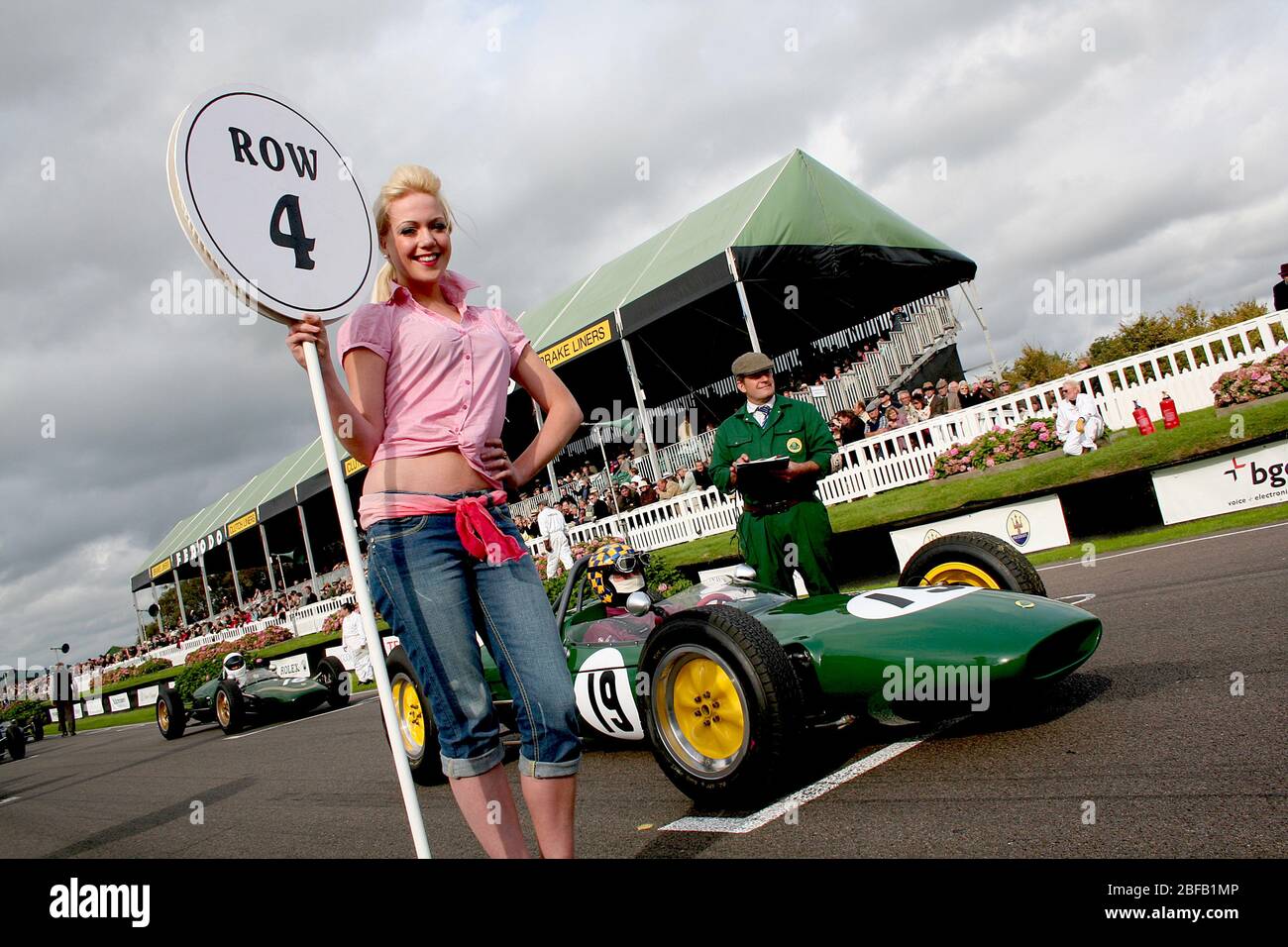 Beautiful Grid Girls at 2010 GOODWOOD Revival Stock Photo - Alamy