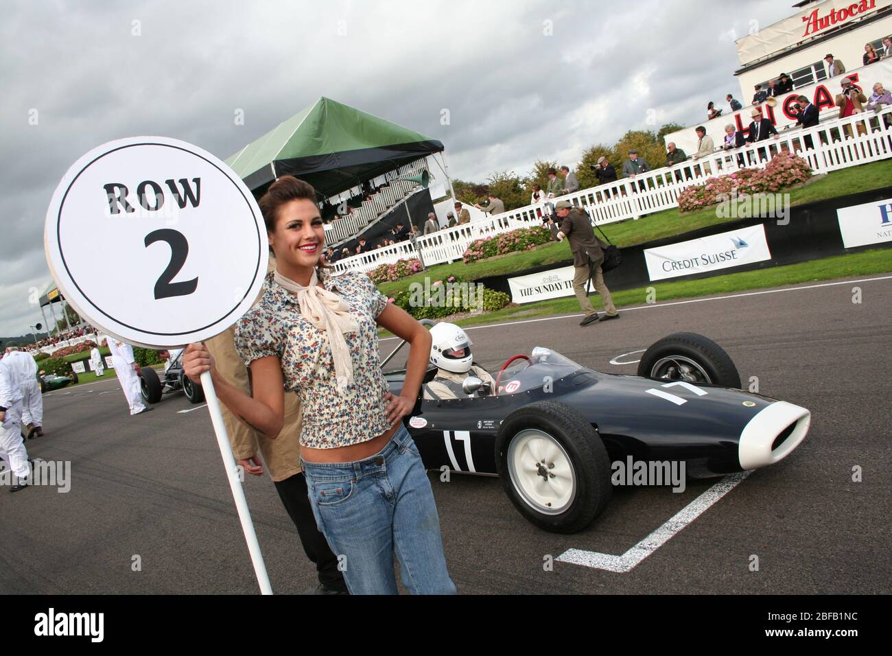 Beautiful Grid Girls at 2010 GOODWOOD Revival Stock Photo - Alamy