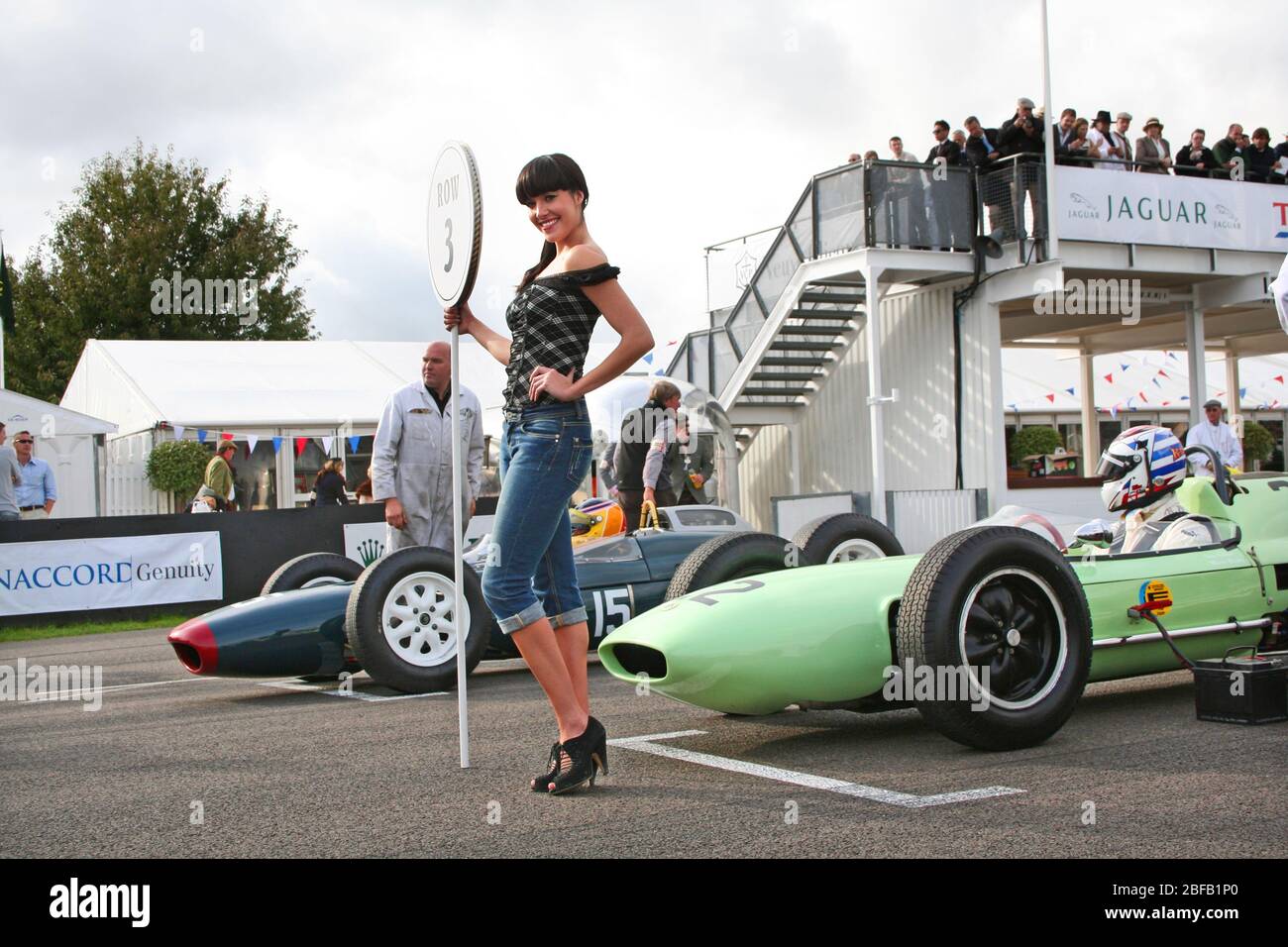 Beautiful Grid Girls at 2010 GOODWOOD Revival Stock Photo - Alamy