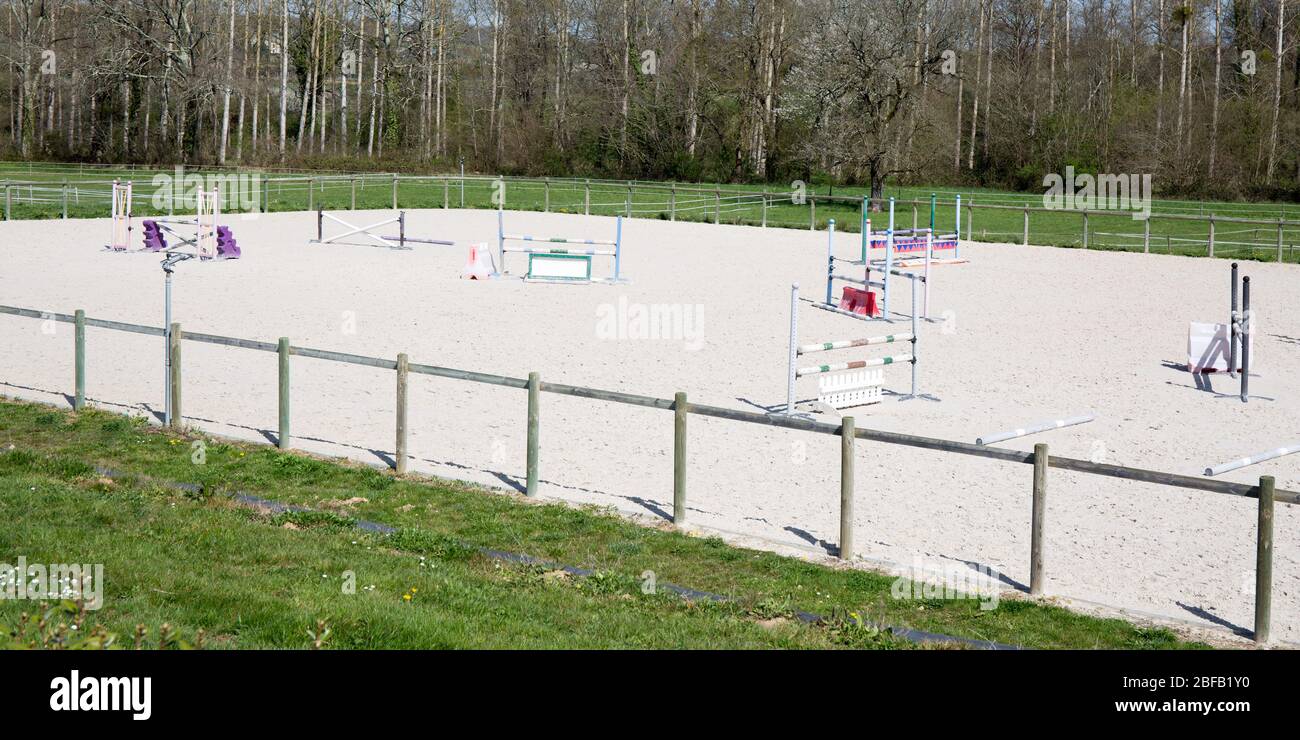 training center for horses for the jump or jumping Stock Photo - Alamy