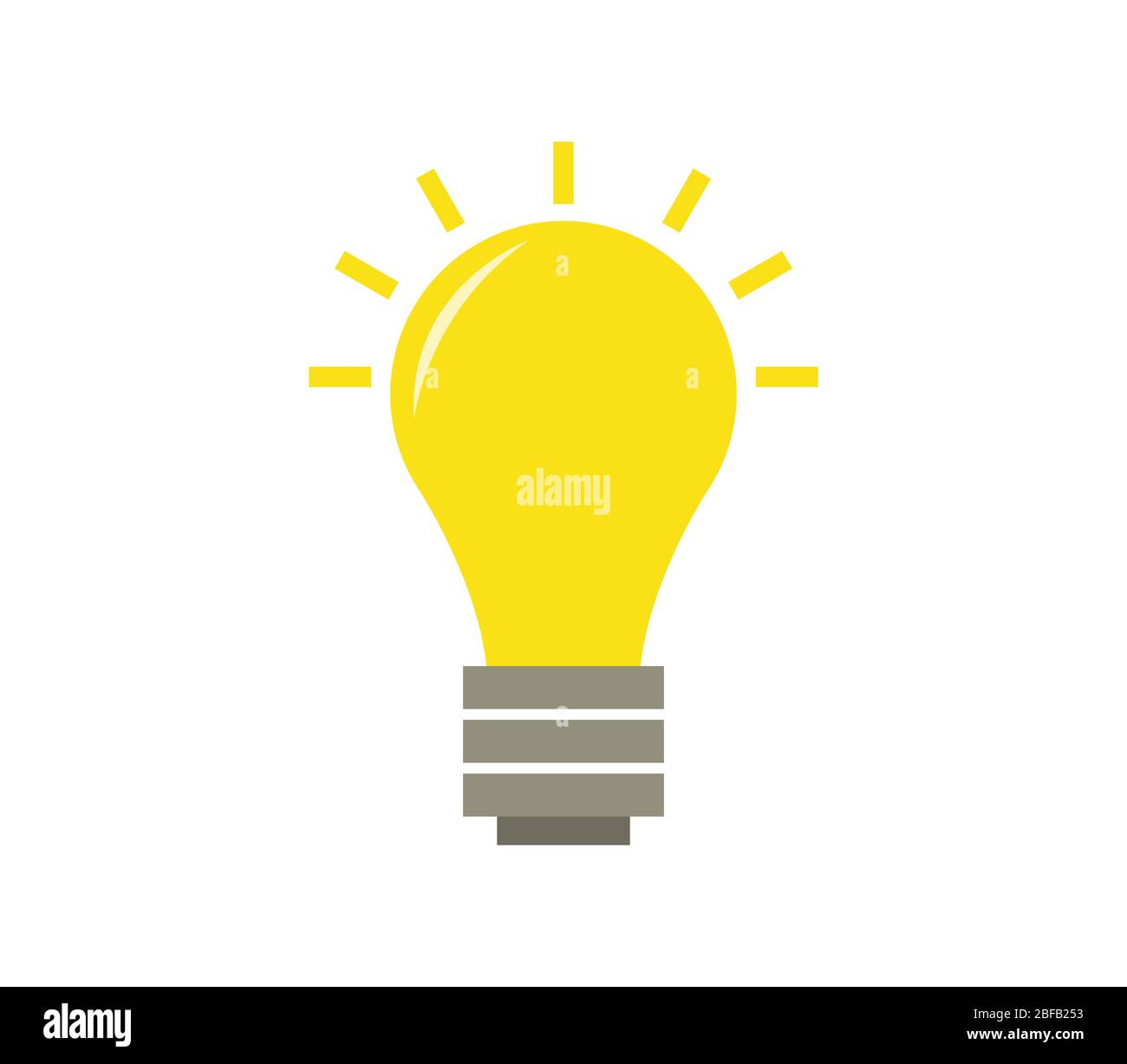 light bulb icon illustrated in vector on white background Stock Vector ...