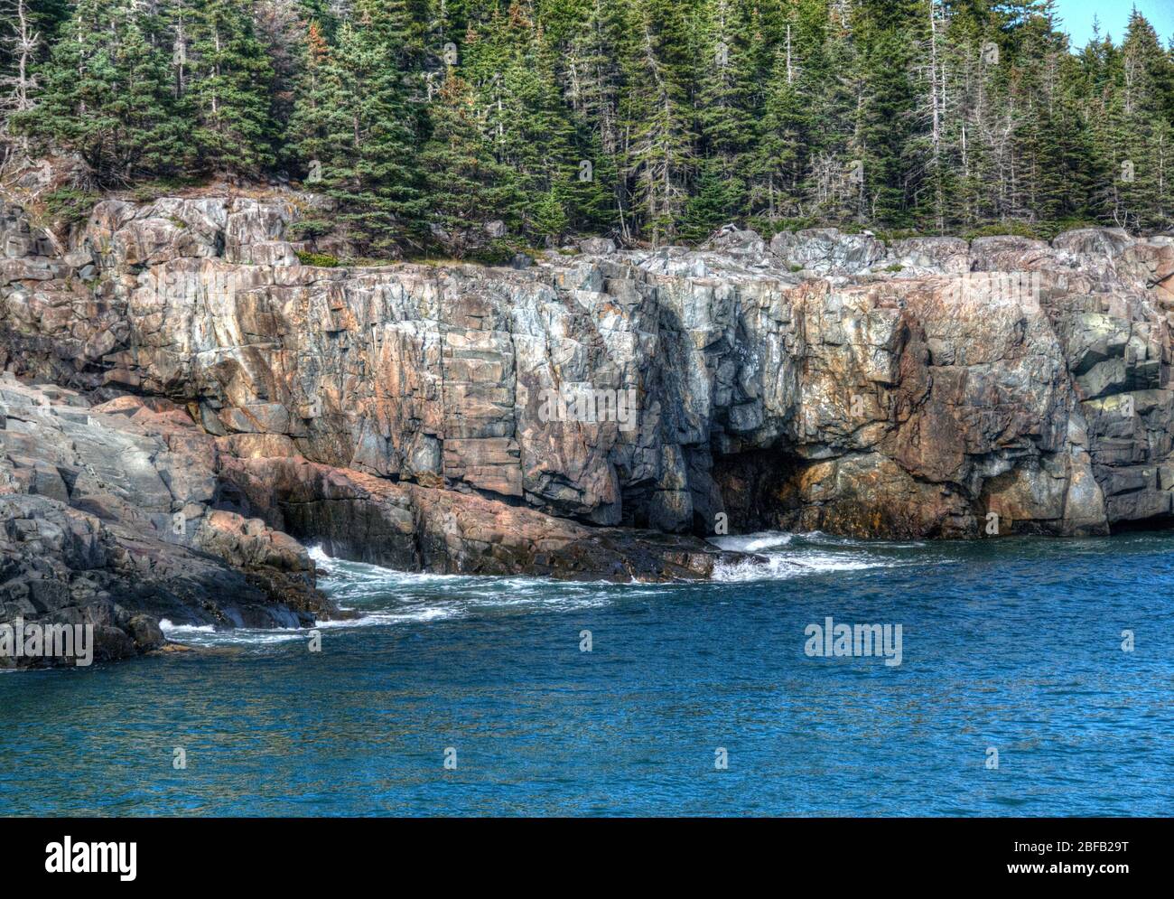 The rocky coast of Mount Desert Island, Maine Stock Photo - Alamy