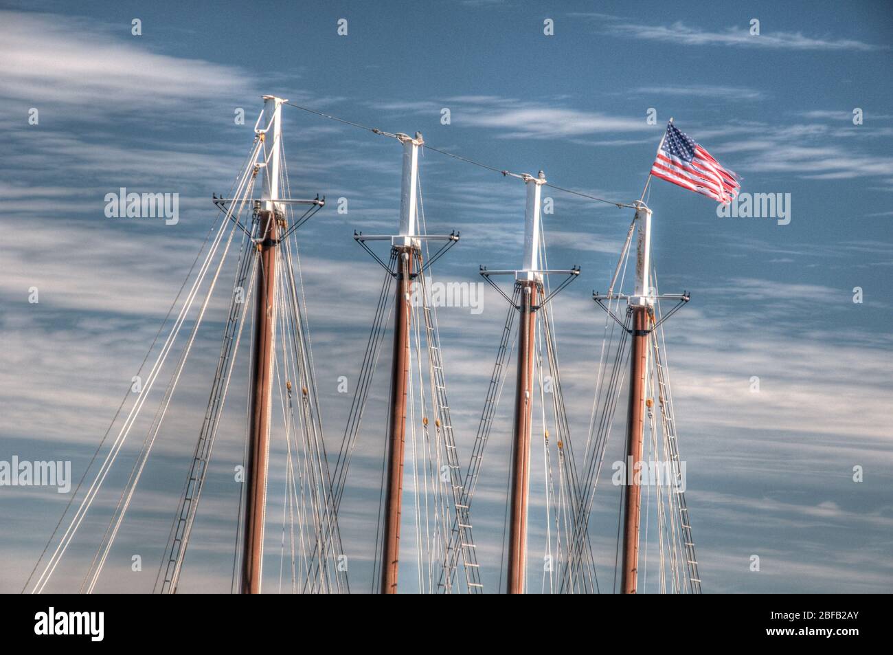American flag sailing hi-res stock photography and images - Alamy