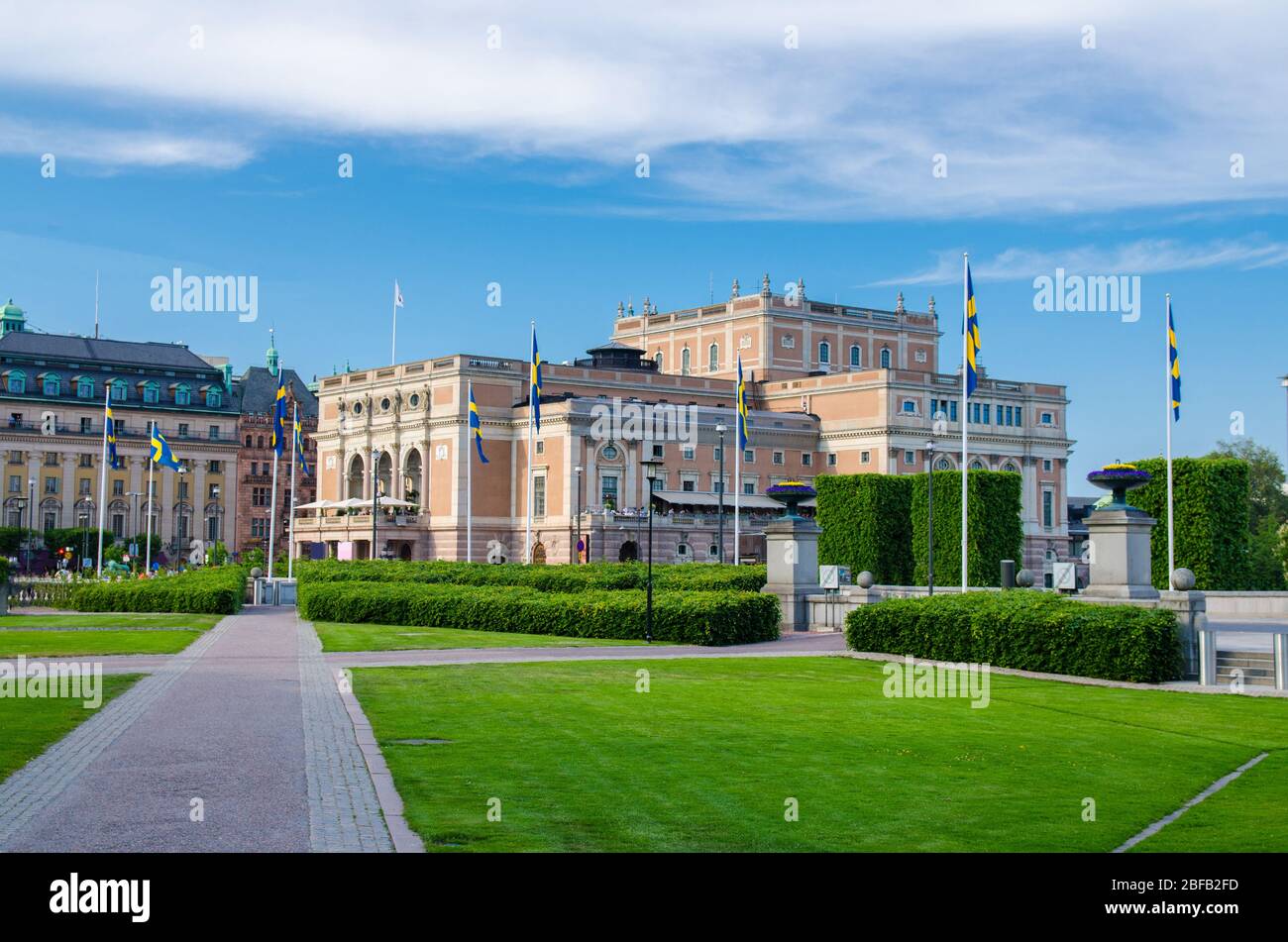 Sweden, Stockholm, May 29, 2018: The Royal Swedish Opera house ...