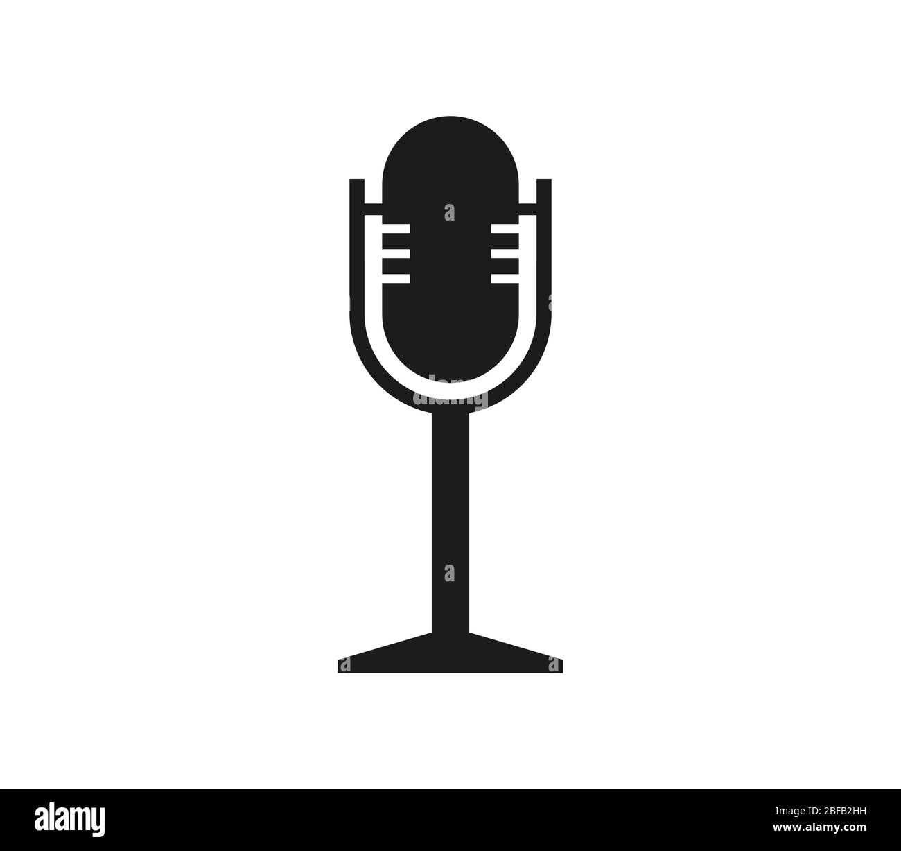 microphone icon illustrated in vector on white background Stock Vector ...
