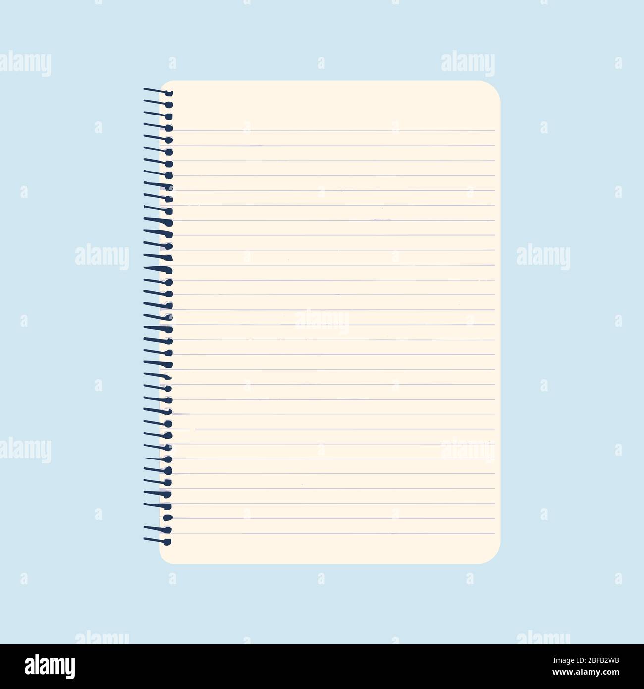 Notepad icon with spiral binding and lines vector Stock Vector Image ...