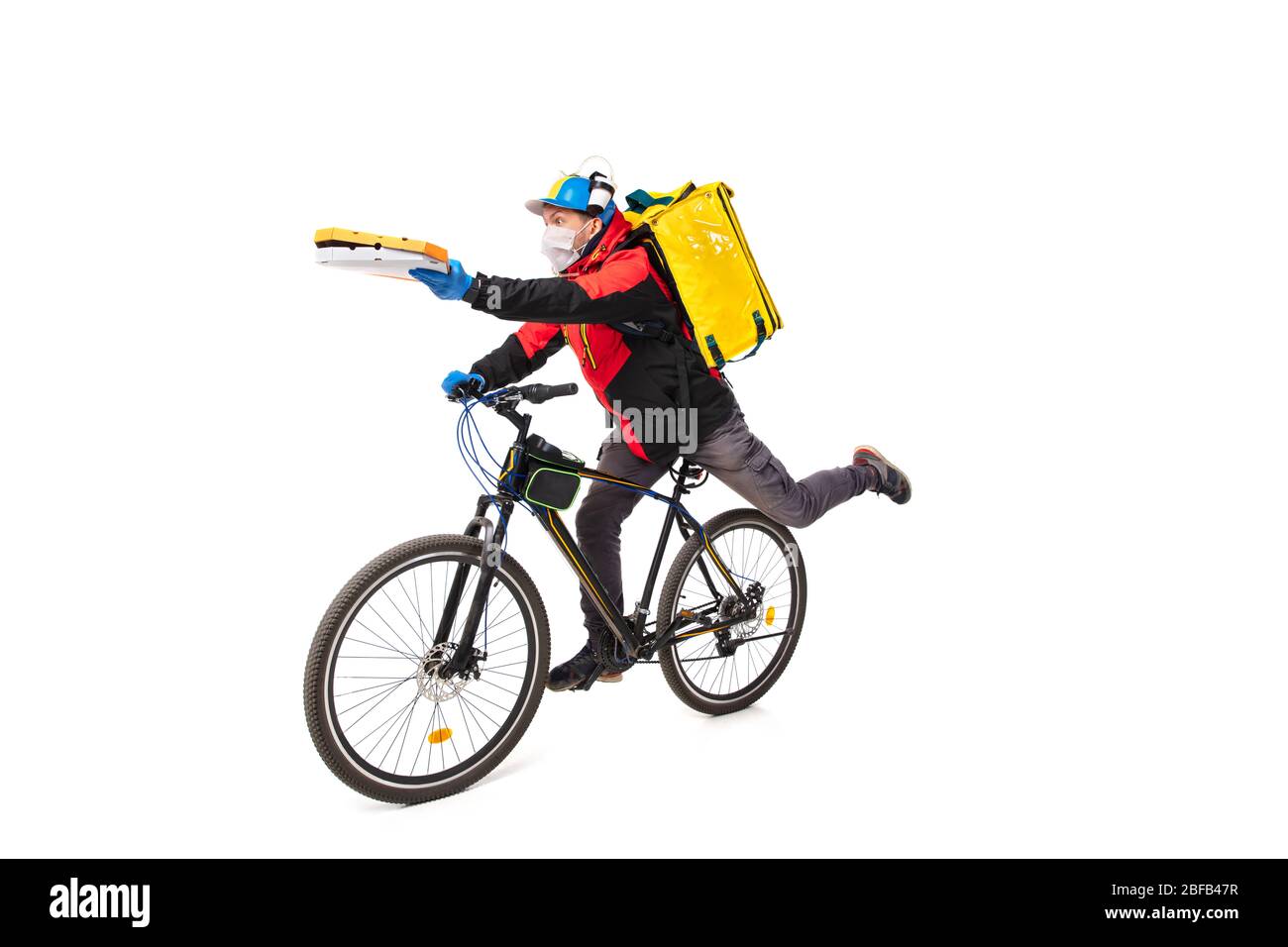 Too much orders. Contacless delivery service during quarantine. Man ...