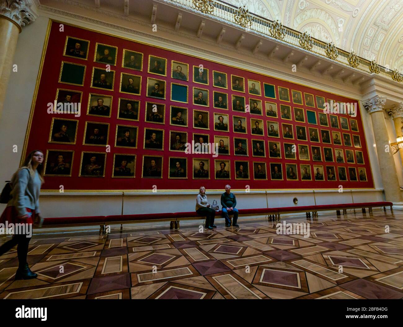 Tourists in War Gallery of 1812 with Russian Generals portraits ...
